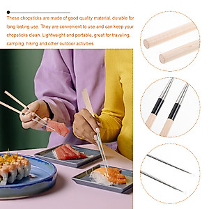 DOITOOL 2pcs Sushi Chopstick Sashimi Chopsticks Point Head Japanese Chopsticks Japanese Sushi Chef Tableware for Home Kitchen Restaurant 150mm