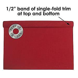 FenchelShades.com 5" Top by 8" Bottom by 7" Slant Height Fabric Barrel Lampshade Double Clip-On Attachment (Rich Red)