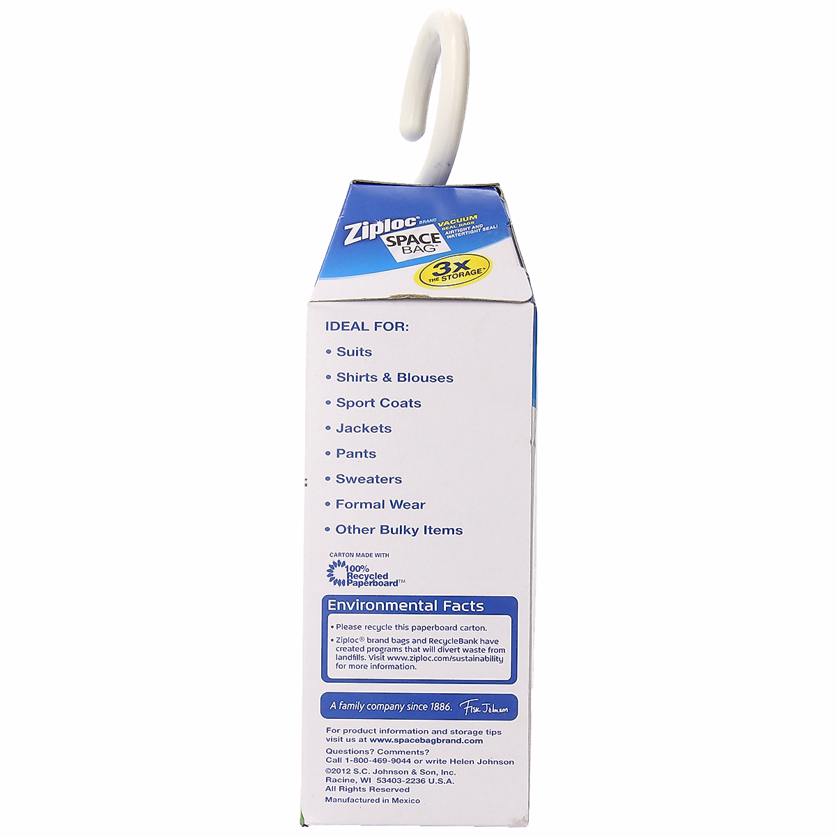 Space Bag #WBR-5700 Vacuum Seal Clear Hanging Storage Bag