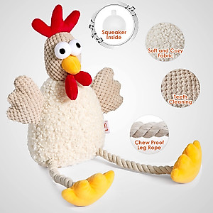 EHEYCIGA Christmas Dog Toys for Large Dogs, Large Squeaky Pet Toys for Entertainment and Gifts, Stuffed Plush Cute Dog Toys Large Breed with Squeaker, Turkey Large