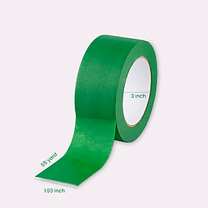 Lichamp Wide Green Painters Tape 2 inch, 1pc Medium Adhesive Green Masking Tape, 1.95 inches x 55 Yards