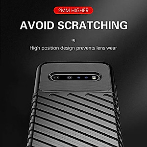 Sucnakp for LG V60 Thinq Case LG V60 Case Shock Absorption Anti Scratch Heavy Duty Durable Drop Protection Cell Phone Cover for LG V60 Thinq（LT Black）