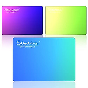 Somnambulist SATA3 2.5inch 60GB 120GB 240GB Solid State Drive SSD (Gradient Blue cyan-120GB)