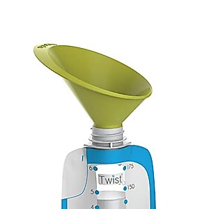 Kiinde Twist Pouch and Foodii System 2-Piece Funnel Set for Breast Milk, Formula, Baby Food, Water, Purees, Solids, Wide Funnel Allows for Mess-Free Pouring and Filling