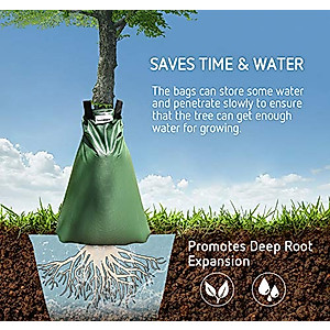 VIVOSUN 2-Pack 20 Gallon Watering Bag for Trees, Premium PVC Tree Irrigation Bags, Slow Release, 5-8 Hours Releasing Time