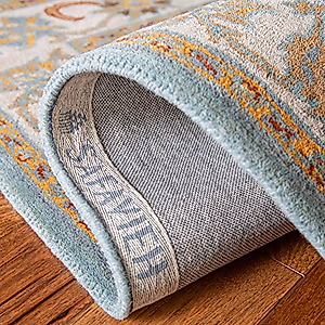 SAFAVIEH Heritage Collection 8'3" x 11' Light Blue/Ivory HG734A Handmade Traditional Oriental Premium Wool Area Rug