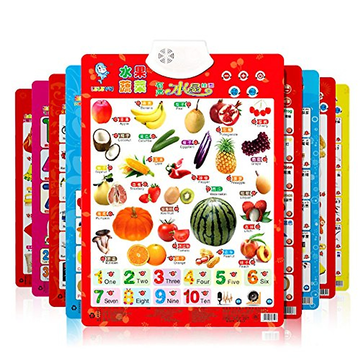 Wall Chart,NACOLA Baby Early Education Audio Digital Learning Chart Preschool Toy, Sound Toys for Kids-Pinyin