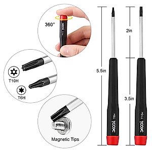 XOOL Tri Tip Screwdriver, 17 in 1 Professional Screwdriver Game Bit Repair Tools Kit for Switch JoyCon PS3 PS4 PS5 Xbox One 360 Gamebit NES SNES DS Wii GBA