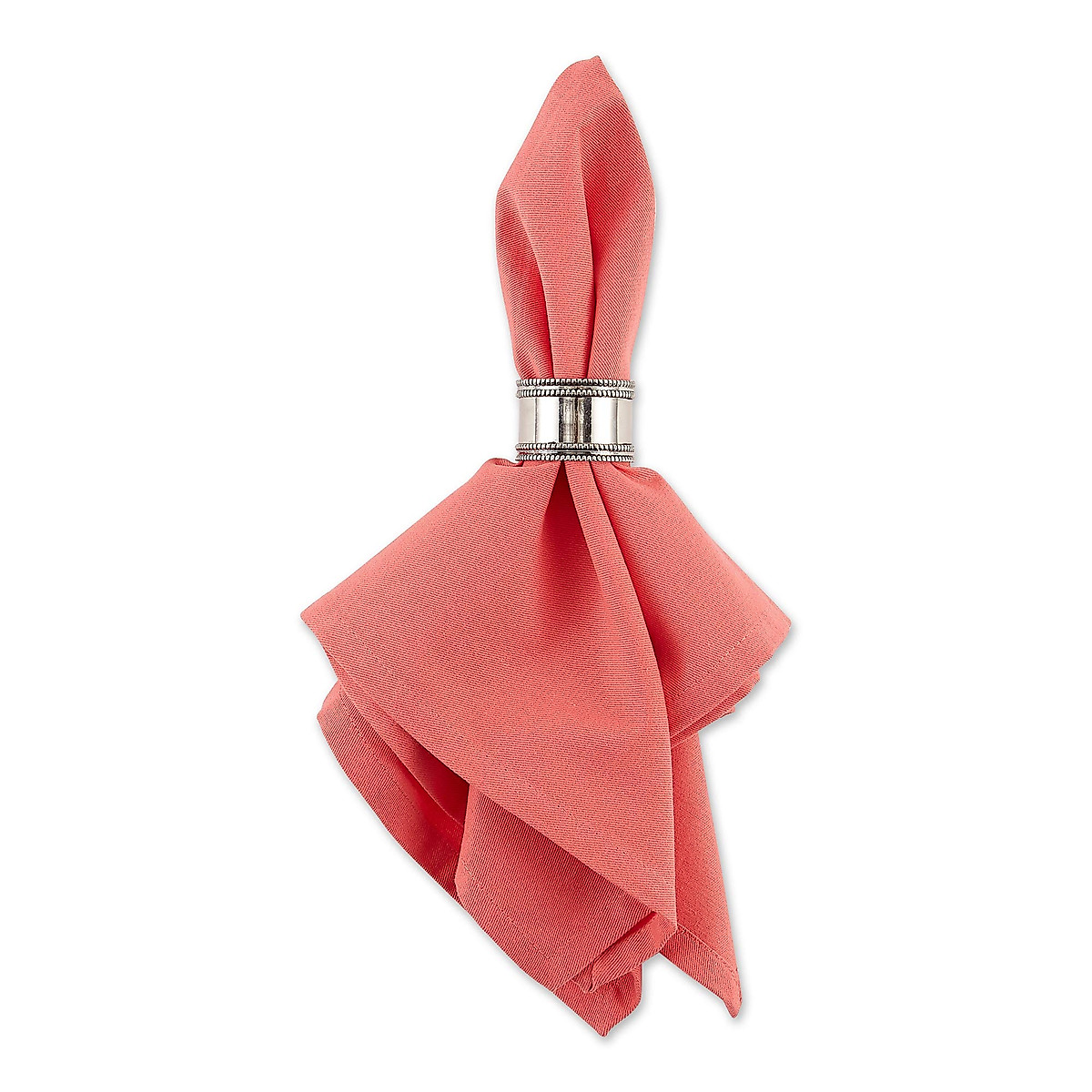 DII Solid Napkin Set Collection, 20x20, Coral Reef, 6 Piece