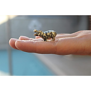 Hippopotamus Brass Collectible Hippo Figurine Handmade Art Miniature