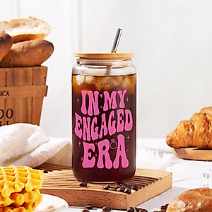 Aeenr Engagement Gift - Bridal Shower Gifts - Bachelorette Gifts for Bride - Wedding Gifts for Couples 2024 Friend Gifts for Bride to Be Future Mrs Newly Engaged Gifts for Her 16oz Iced Coffee Cup