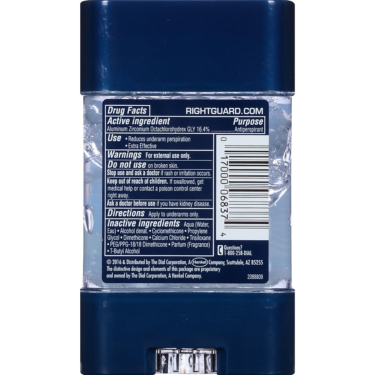 Right Guard Sport 3D Odor Defense, Anti-Perspirant Deodorant Clear Gel, Fresh 3 oz (Pack of 5)