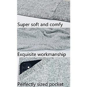 GADEWAKE Womens Casual Color Block Long Sleeve Round Neck Pocket T Shirts Blouses Sweatshirts Tops Gray