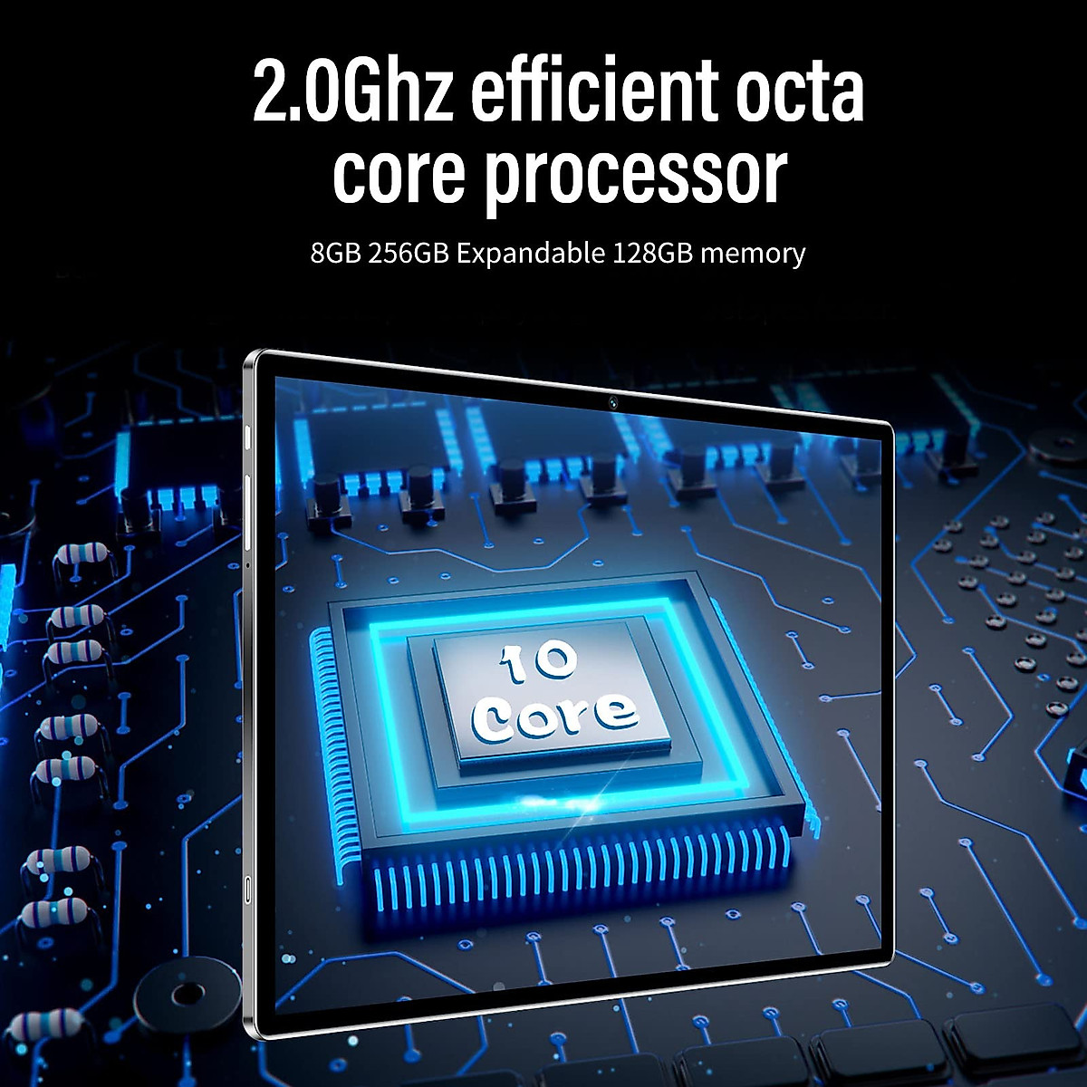 10.1 Inch Tablet, 100-240V 8GB 256GB Tablet PC 12 (US Plug)