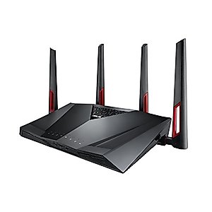 ASUS AC3100 WiFi Gaming Router (RT-AC88U) - Dual Band Gigabit Wireless Router, WTFast Game Accelerator, Streaming, AiMesh Compatible, Included Lifetime Internet Security, Adaptive QoS, MU-MIMO