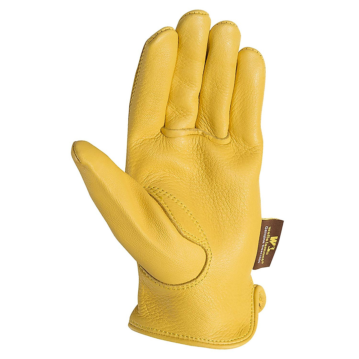 Wells Lamont Men's Deerskin Full Leather Light-Duty Driving Gloves | Large (962L), Gold