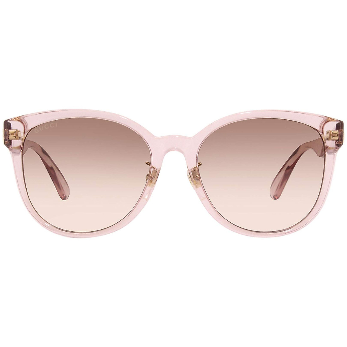 Gucci Women's Pop Web Round Cat Eye Sunglasses, Shiny Transparent/Gradient, Pink, One Size