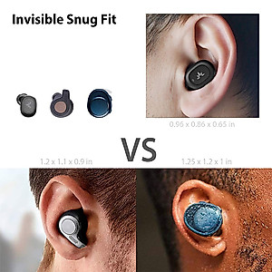 Avantree TW115 Tiny True Wireless Bluetooth 5.0 Earbuds Earphones for Small Ear Canals, with Noise Isolation & Mic, Secure Fit for Sport, 36H in Ear Headphones with Wireless Charging Case (Black)