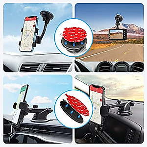 volport Dashboard Pad Mounting Disk for Suction Cup Phone Mount, 2.95in/75mm Sticky Adhesive Disc for Car Dash Cam GPS Holders with 3M Extra Strong Double-Sided Circle Adhesion Replacement Stickers