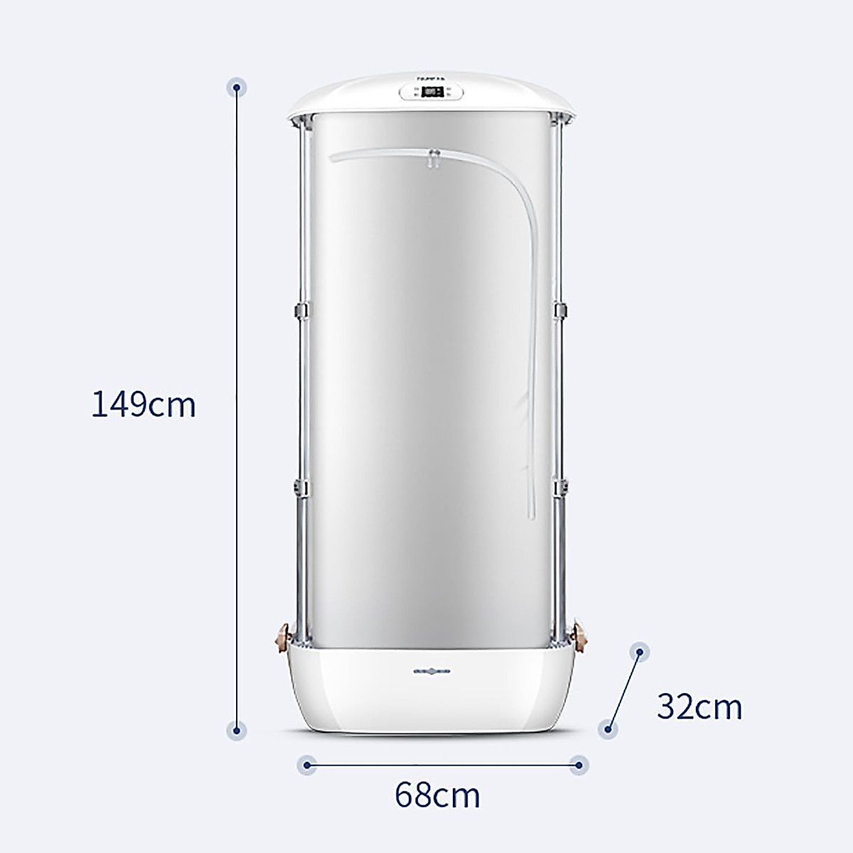 Electric Clothes Dryer, Automatic Ironing Machine, Portable Steam Drying Smart Machine, Ironing Clothes Folding Wrinkle Removal Machine with Remote Control, Foldable