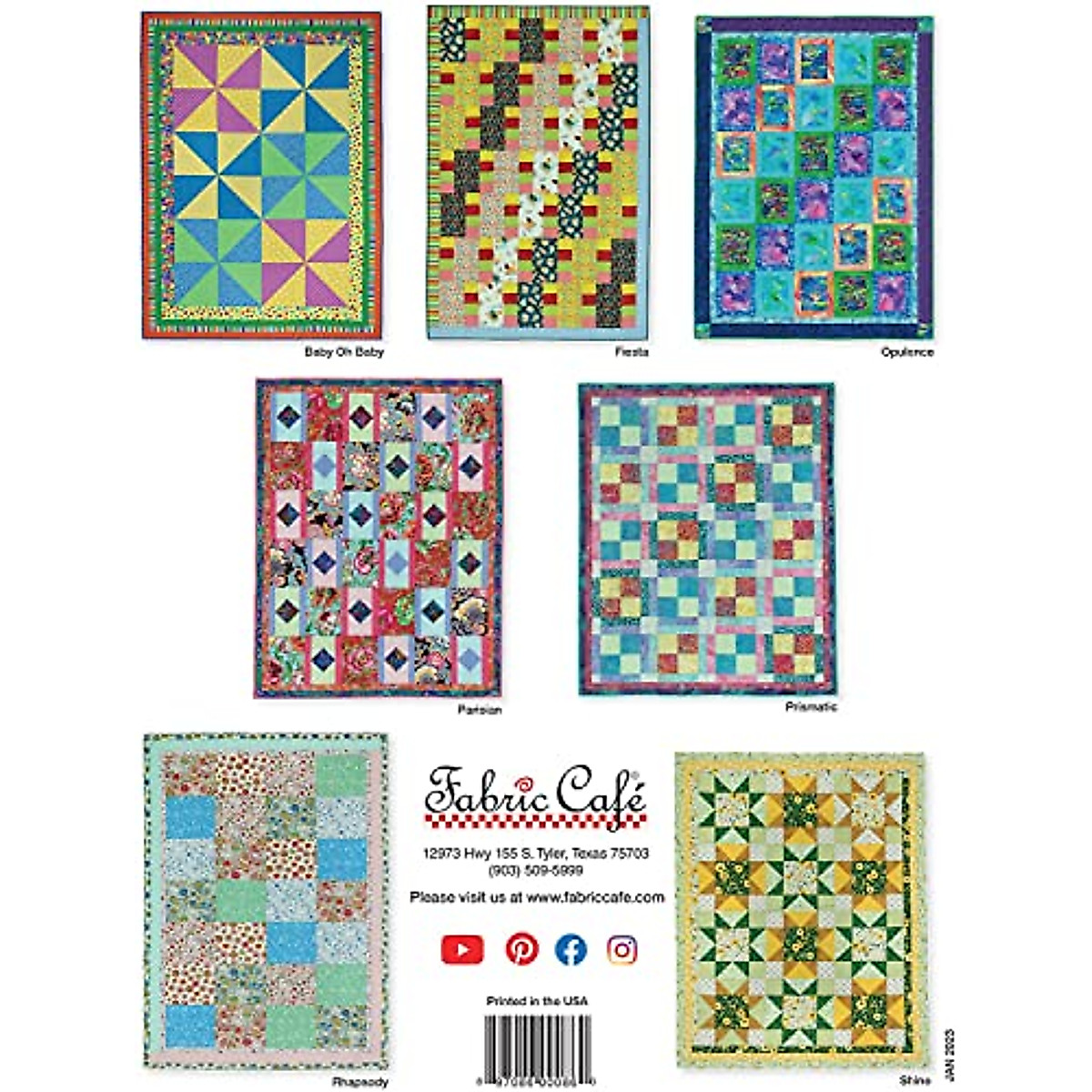 Fabric Cafe Fat Quarter Quilt Treats, Multi