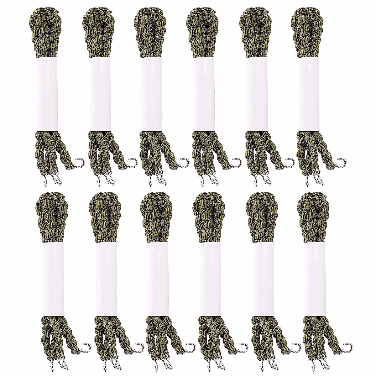 Molain 12 Pieces Military Elastic Boot Straps Shoelace Boot Blousers Military Leg Straps Blousing Garters with Metal Hooks