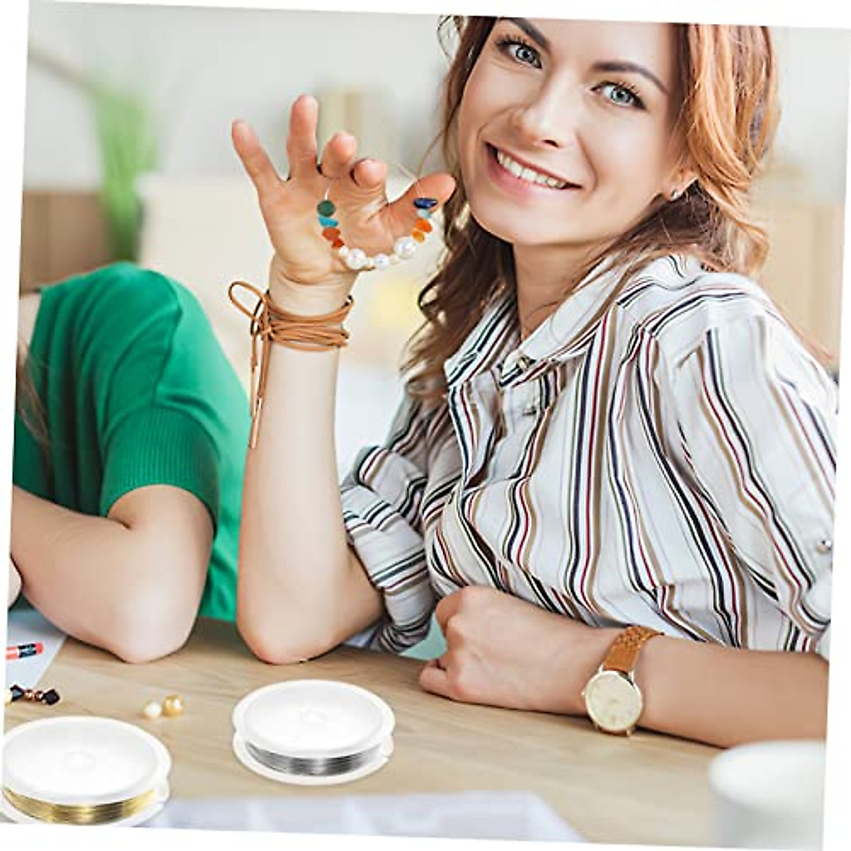 VOSAREA Natural Gemstone Beads 4 Boxes Natural Gravel Bracelets Kit Beads Irregular Bead Stones Rock Bracelet Natural Stone Natural Gemstone Beads Irregular Bead Stones