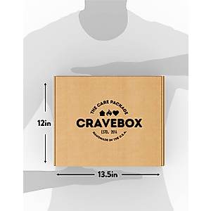 CRAVEBOX Snack Box (65 Count) Spring Finals Variety Pack Care Package Gift Basket Adult Kid Guy Girl Women Men Birthday College Student Office School