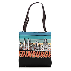 Edinburgh Skyline Scotland Souvenir Scottish Tourist Tote Bag