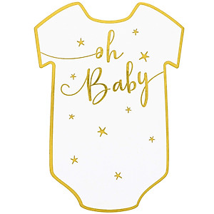 Baby Shower Predictions and Advice Cards, 50 Pack, Gold Foil, 5 x 7 in