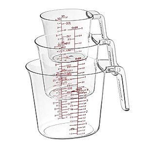 Cuisinart Nesting Liquid Measuring Cups, Clear, 3-Piece, CTG-00-3MC