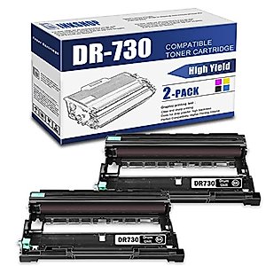 DR730 Compatible DR-730 Black Drum Unit Replacement for Brother DR-730 DCP-L2550DW MFC-L2710DW HL-L2350DW HL-L2370DW HL-L2390DW Toner.(2 Pack)