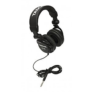 Tascam TH-02 Closed Back Studio Headphones, Black