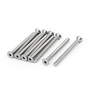uxcell® M4x50mm 316 Stainless Steel Flat Head Hex Socket Cap Screw Bolt Fastener 10pcs