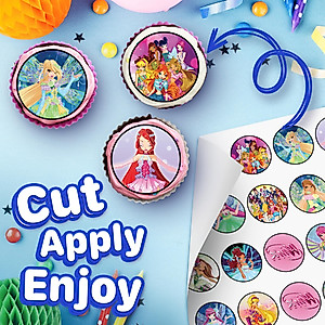 30 x Edible Cupcake Toppers Themed of Girl Pink Club Collection of Edible Cake Decorations | Uncut Edible on Wafer Sheet