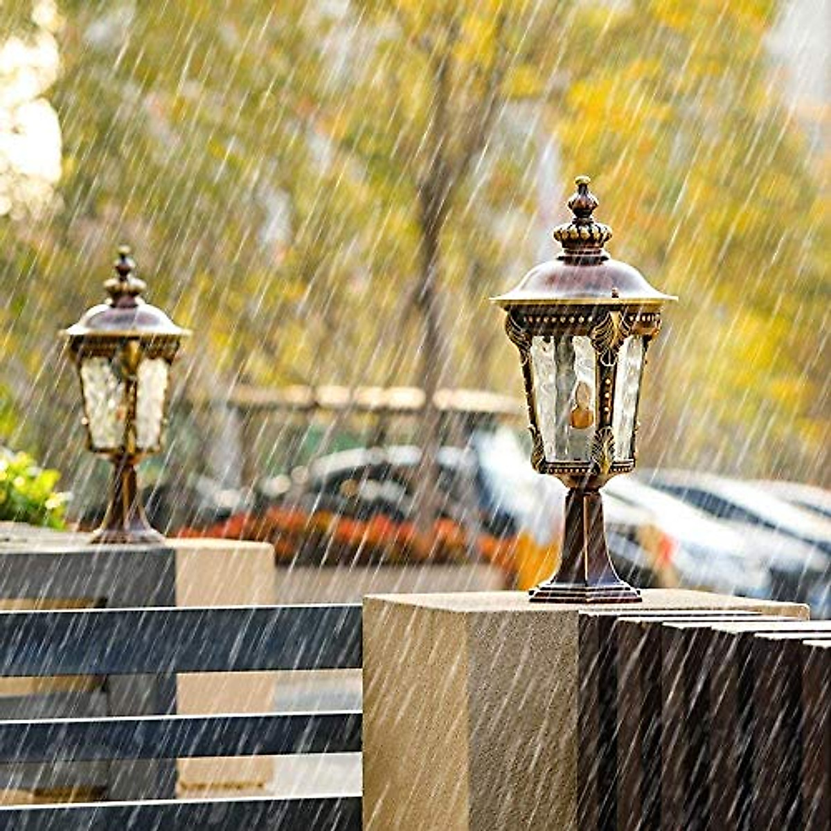 Outdoor Post Light Traditional Victoria Outdoor Post Lights，Industrial IP65 Waterproof Villa Garden Patio Landscape Lawn Lamp E27 Modern Home Outdoor Post Lights