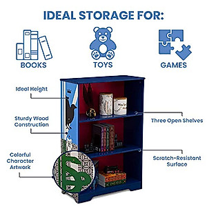 Delta Children Deluxe 3-Shelf Bookcase - Ideal for Books, Decor, Homeschooling & More - Greenguard Gold Certified, Harry Potter