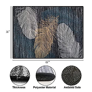 YEXEXINM 36 X48 Chair Mat for Hardwood Floor, Anti-Slip Desk Chair Mat, Chair Rugs Floor Protectors Mat, Desk Chair Mat color 48inchx36inch FHD013 FHD013