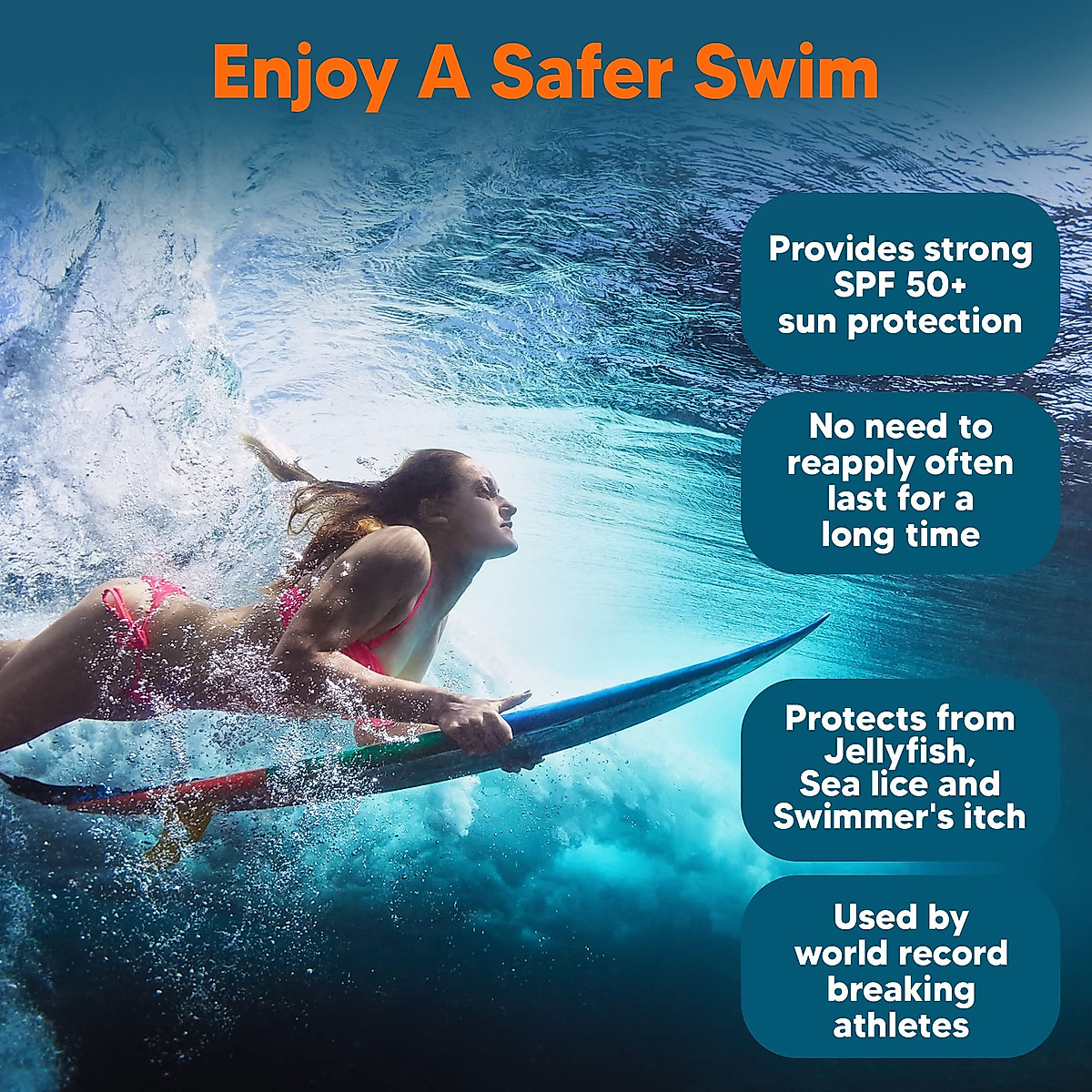 Safe Sea SPF50+ Kids Sunscreen | Travel Size 3.4 oz. | For sensitive skin | anti-jellyfish and Sea Lice sting protective lotion | Coral reef safe sunscreen