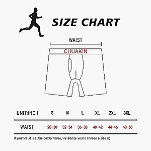 CHUAKIN Mens Athletic Underwear Mens Boxer Briefs Long Leg Trunks Underwear 3 Pack