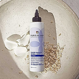 Pureology Color Fanatic Top Coat + Tone Blue High-Gloss Hair Toner | Toning Hair Gloss for Color-Treated Hair | Glaze For Dark Blonde to Brunette Hair | 6.7 Fl Oz