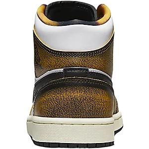 Nike Men's Jordan 1 Mid Se Sneaker, Black Taxi White Sail, 11