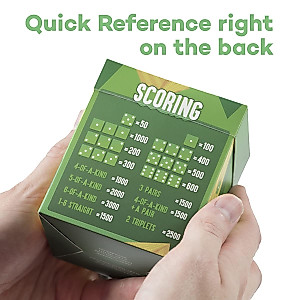 Brybelly Farkle: The Family Dice Game | Fun Dice Game for Game Nights | 1 Cup & Dice | 2-8 Player Game