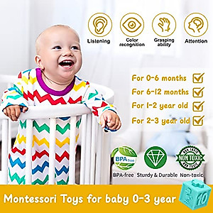 AZEN Baby Toys 0-3 Years, Toddler Toys Age 1-2, (3-in-1) Baby Toys for Babies 1 2 3 Year Old, Infant Toddler Newborn Toys, Learning Educational Preschool Toys