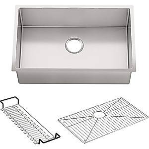 Kohler K-5409-NA Strive 29-Inch x 18-5/16-Inch Undermount Medium SingleBowl Kitchen Sink, Stainless Steel