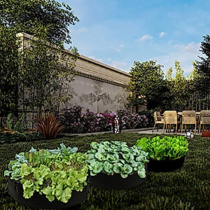 Fabric Raised Garden Bed,Extra Large Fabric Raised Planting Bed with Handles Round Raised Planter 100Gallon Garden Grow Bags for Outdoor Vegetables, Plant, Flowers Growing