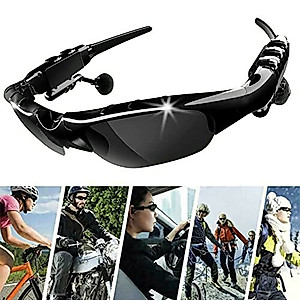 JINYI Wireless Bluetooth Headset with Sports Polarized Sunglasses Music Sunglasses Men Women Sport Sunglasses Smart Glasses Headphone Built-in Mic for Outdoor Cycling Running Driving Fishing