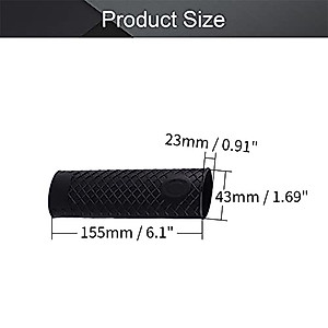 MroMax Silicone Hot Handle Holder 6.1 Inch Non Slip Potholder Heat Resistant Pot Handle Sleeve for Cast Iron Pot Woks Frying Pans Griddles Skillets Oven Black 4Pcs