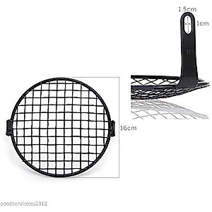 6.4" 12V 35W Old School Grille Retro Motorcycle ATV Side Mounting LED Headlight