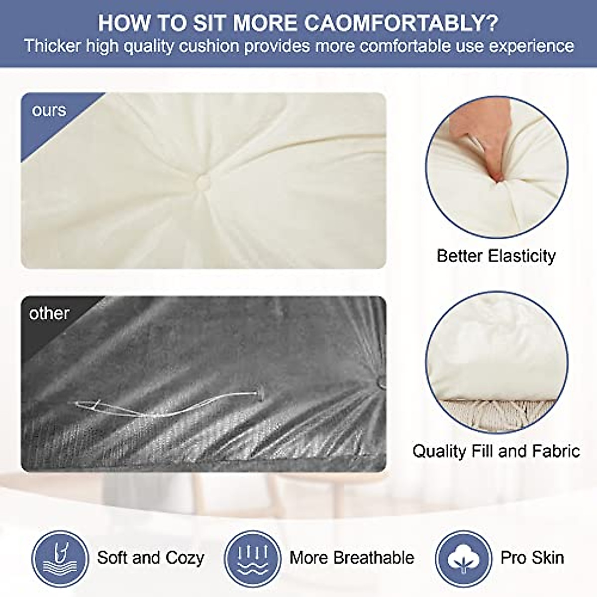 Homgava Hammock Chair Macrame Hanging Swing with Cushion,Hanging Cotton Ropes, Metal Frame, 450 lbs Capacity Indoor Outdoor, Patio, Balcony, Living,Deck, Yard, Garden(Double Swing) Beige